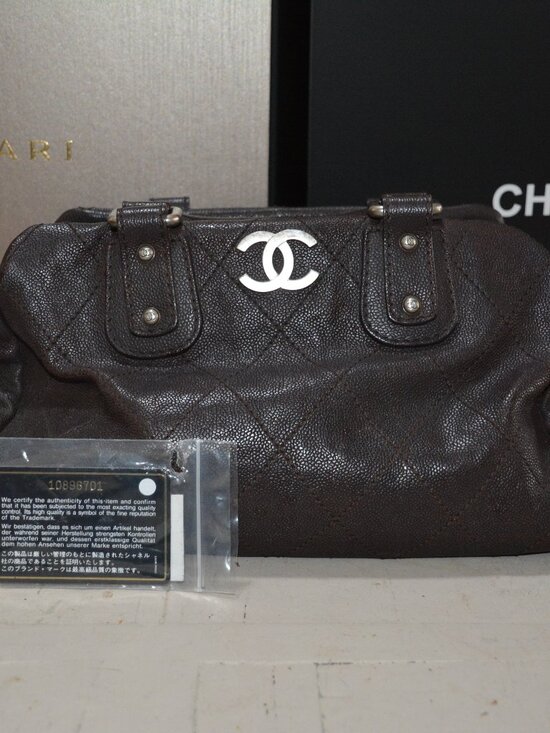 CHANEL | Bags | Vintage Chanel Caviar Outdoor Ligne Bowler Bag | Poshmark